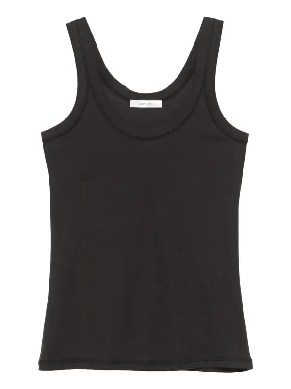 LEMAIRE Round Collar Sleeveless Vest - Black