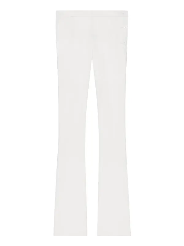 COURREGES Oblique Bell Bottom Trousers - Heritage White