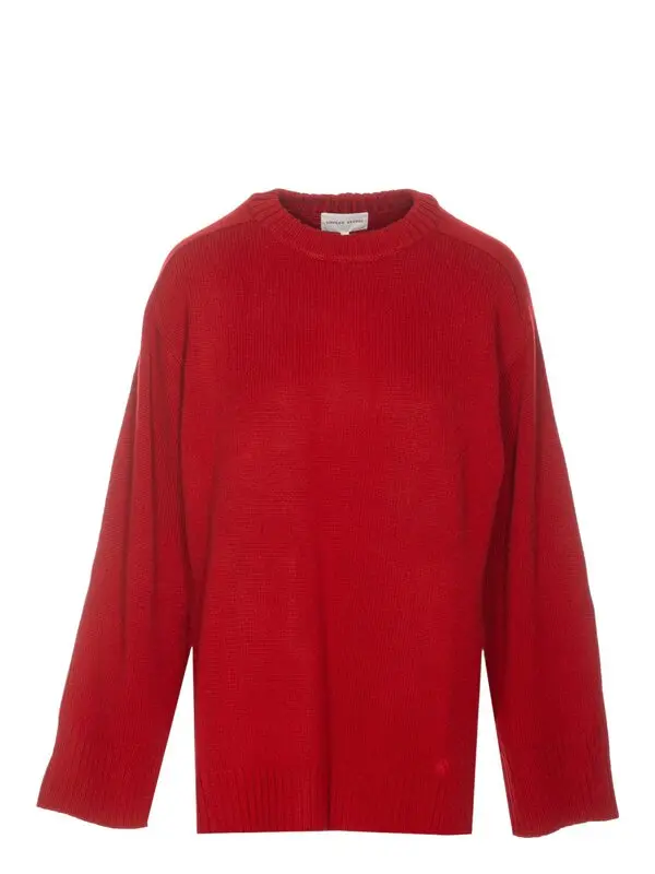 LOULOU STUDIO Safi Crew Neck Sweater - Red