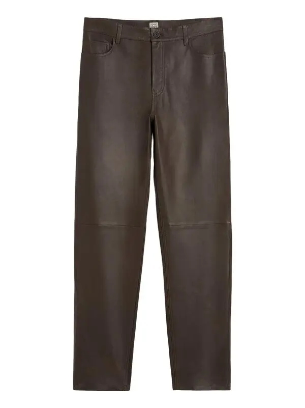 TOTEME Tapered-leg Buttoned Trousers - Black