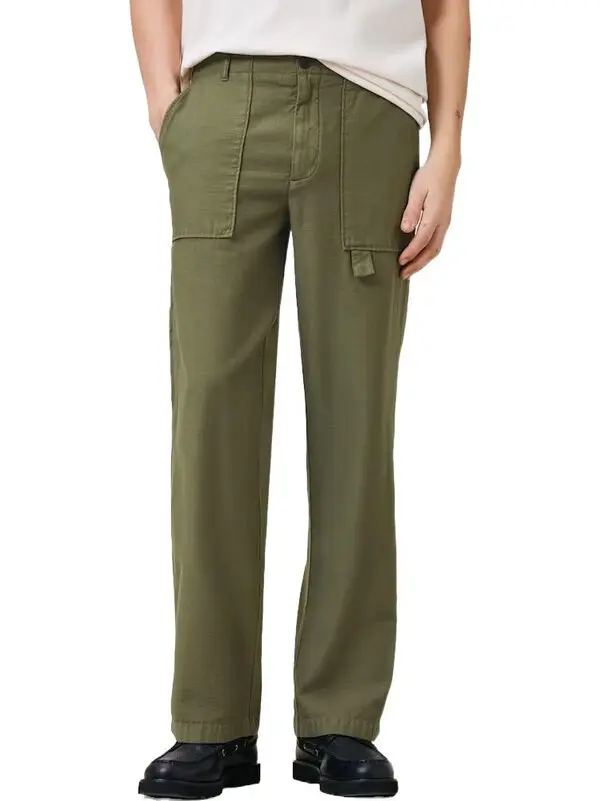 ALLSAINTS Logo Patch Straight-leg Trousers - Edengreen