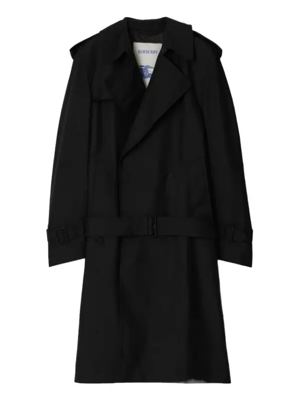 Burberry Double-breasted Belted Trench Coat - Black
