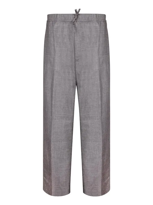 Officine Générale Drawstring Relaxed Fit Trousers - Gray