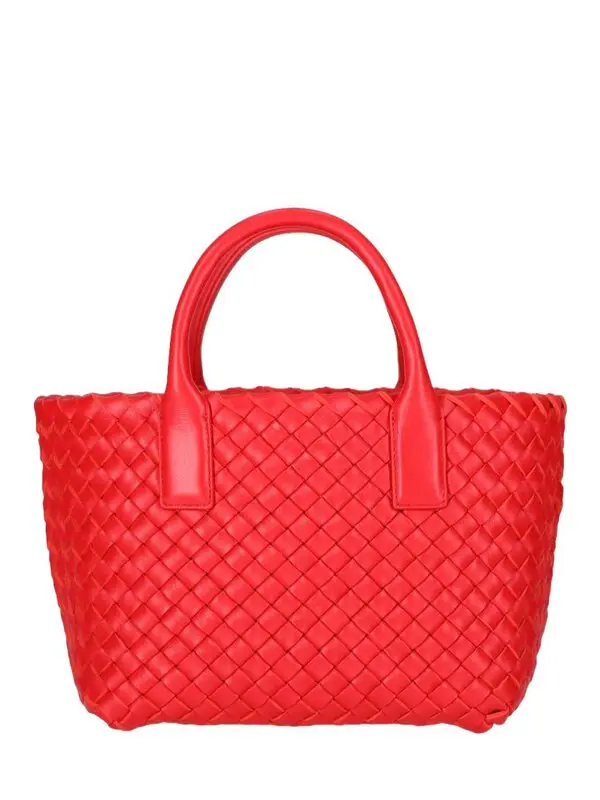 Bottega Veneta Mini Cabat Woven Shoulder Bag - Red