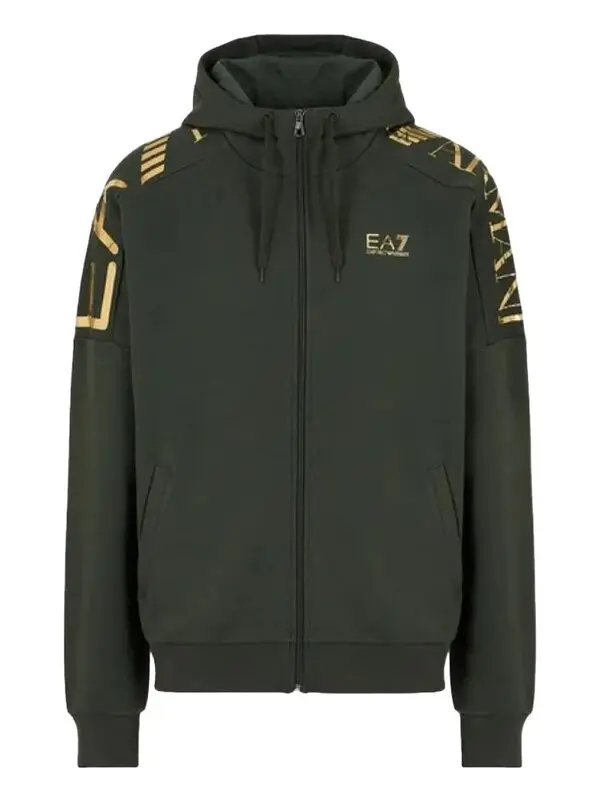 EA7 Hooded Zipper Sweater - Black