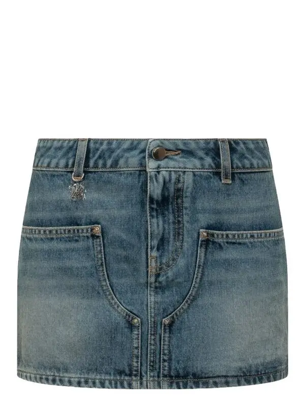 Amiri Denim Mini Skirt - Blue