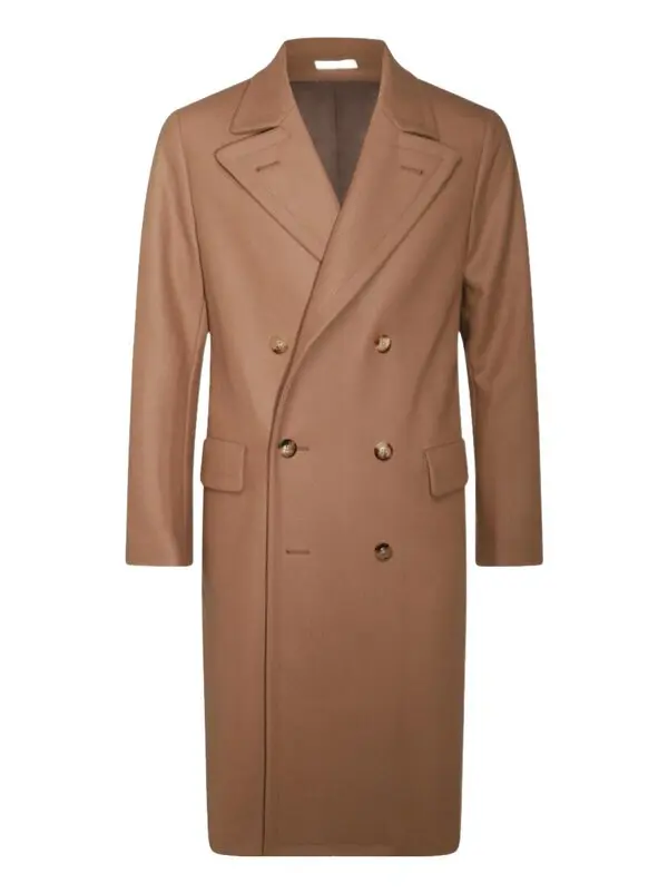 Boglioli Long-sleeved Double-breasted Coat - Brown