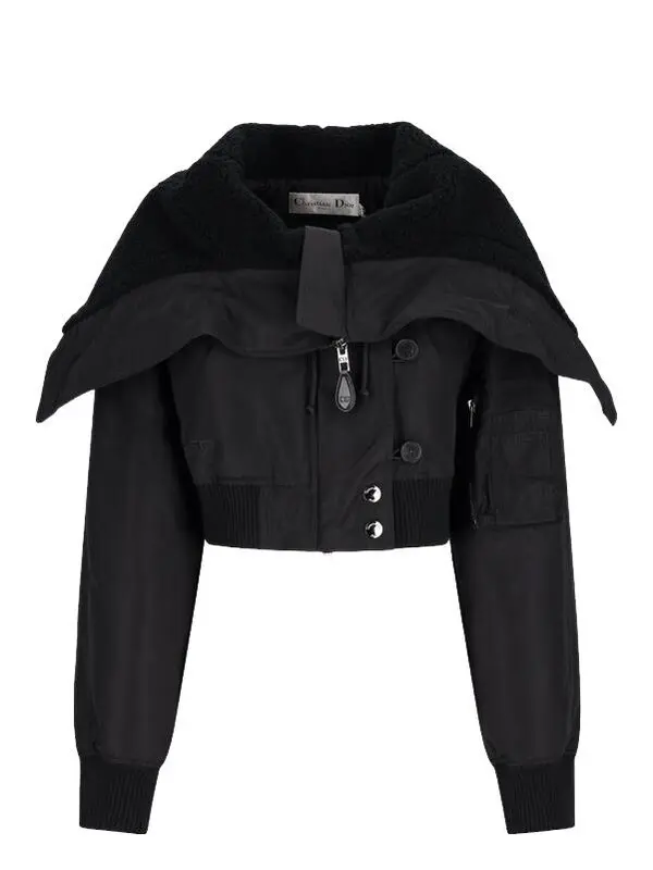 Dior Short Pea Coat - Black