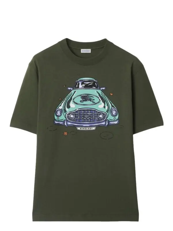 Burberry Car Cotton T-shirt - Yew