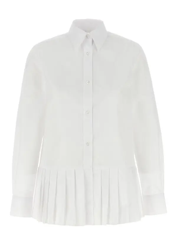 Thom Browne Pleated Long-sleeve Shirt - White