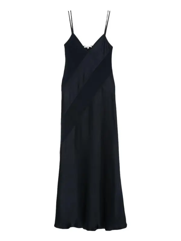 Antonelli Firenze Spaghetti Strap V-neck Dress - Black