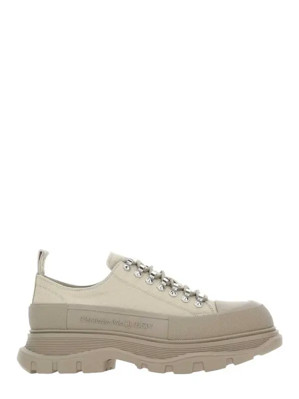 Alexander McQueen Tread Slick Lace Up Sneakers - Nude