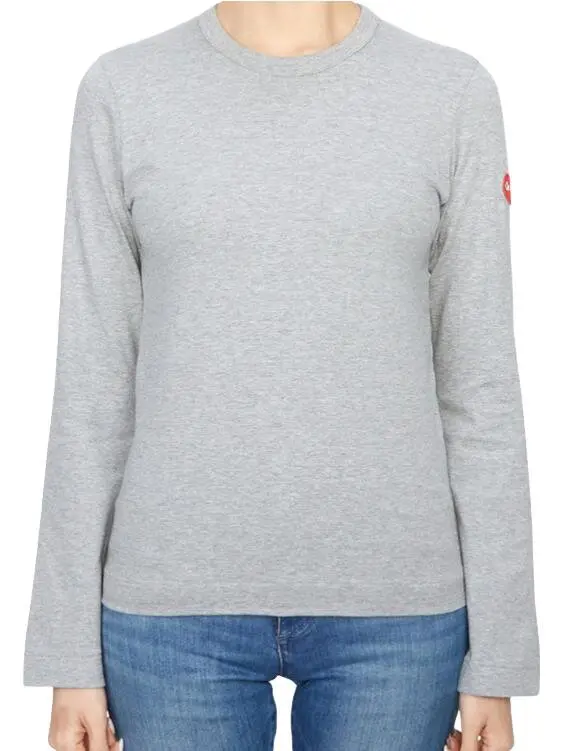 Comme Des Garçons Logo-patch Long-sleeve T-shirt - White