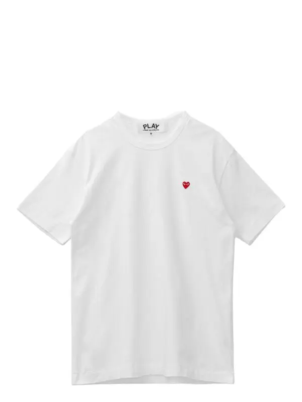 Play Comme Des Garcon Embroidered Logo T-shirt - White