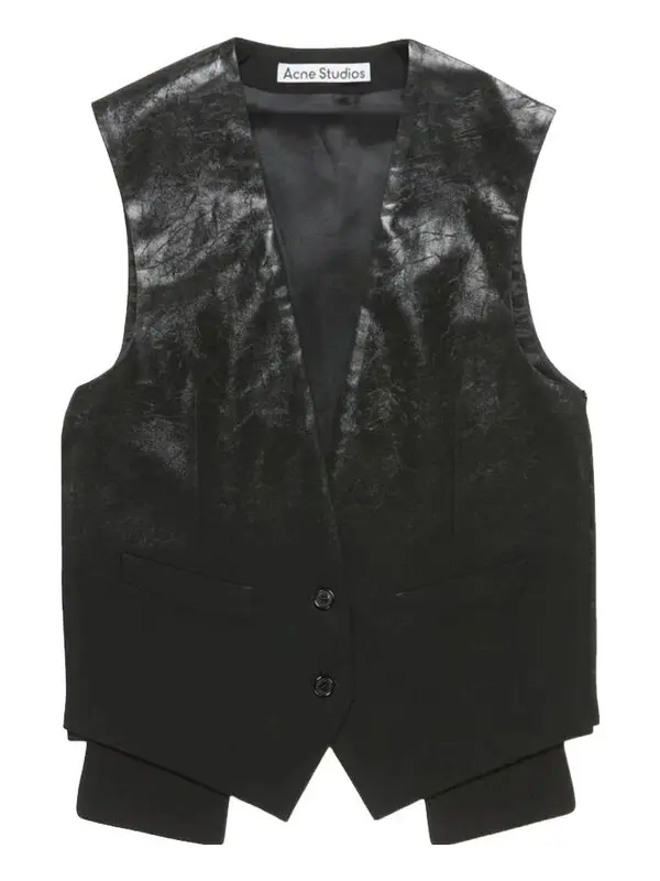 Acne Studios V-neck Buttoned Vest - Black