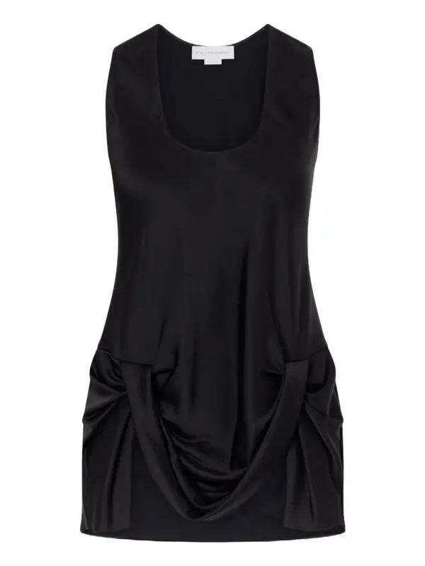 Stella McCartney Draped Satin Shirt - Black
