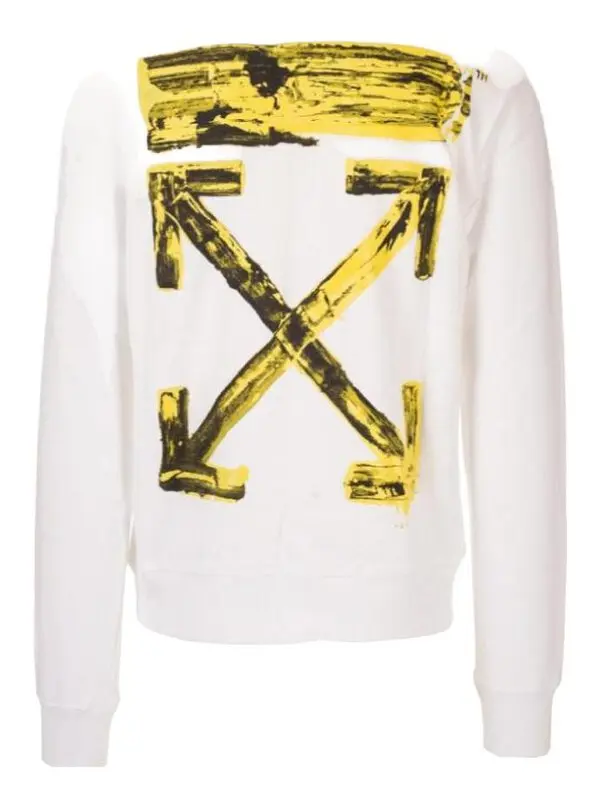 Off-White Arrowhead Printed Leisure Sweater - White