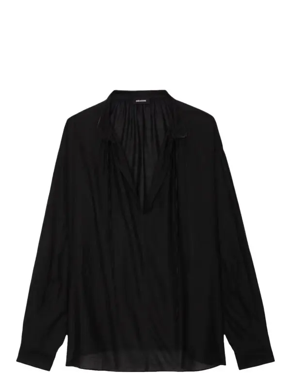 Zadig&Voltaire Troene Shirt With Lace Trim - Black