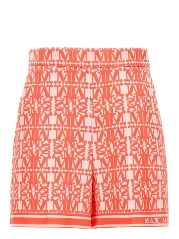 Max Mara Graphic Print Jacquard Shorts - Orange