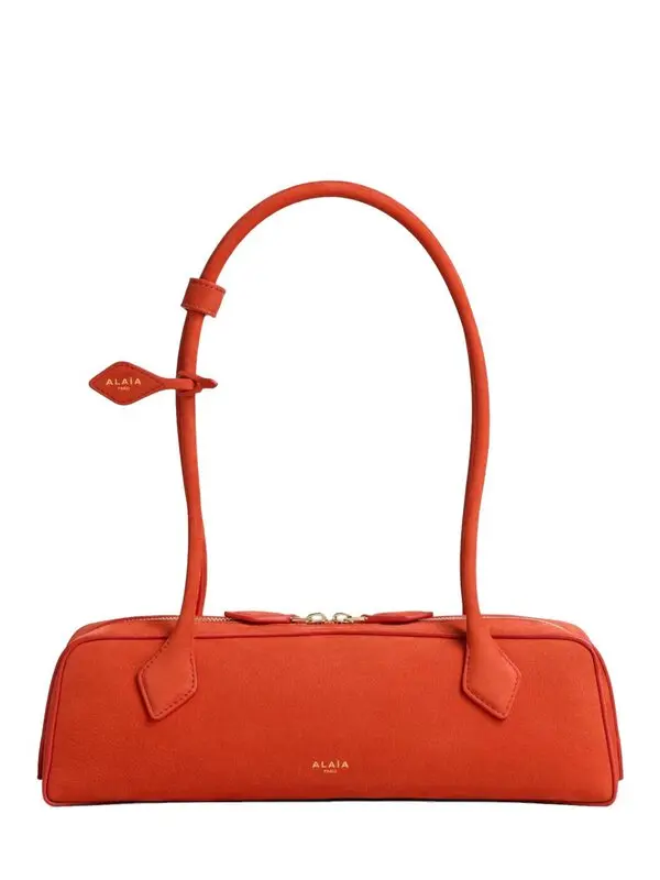 Alaïa Le Teckel Medium Bag In Nubuck - Red