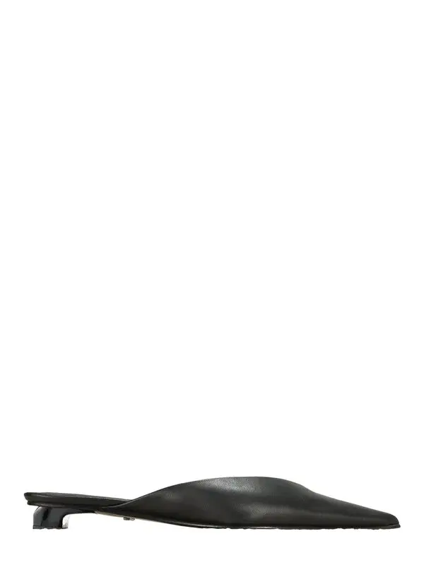 Ami Pointed Flat-soled Mules - Black