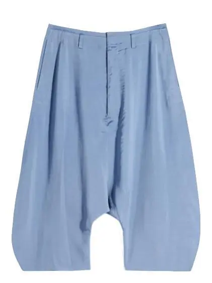 LEMAIRE Pleated Dropped Bermuda Shorts - Horizon