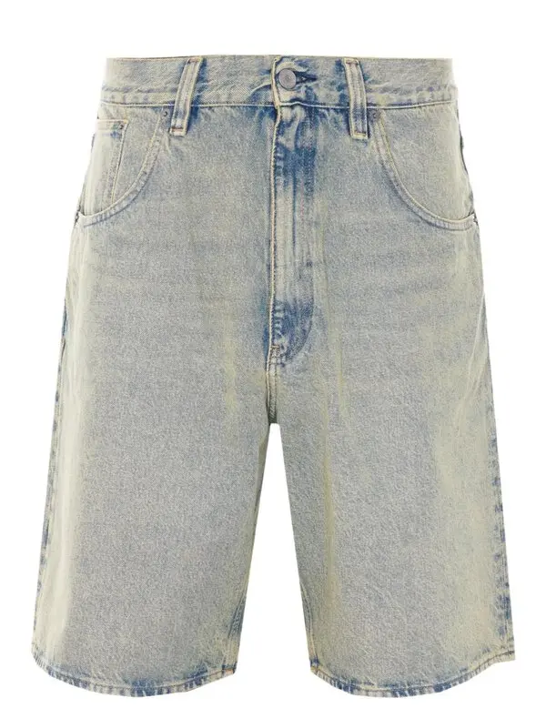 SUNFLOWER Vintage Wide-leg Denim Shorts - Gray