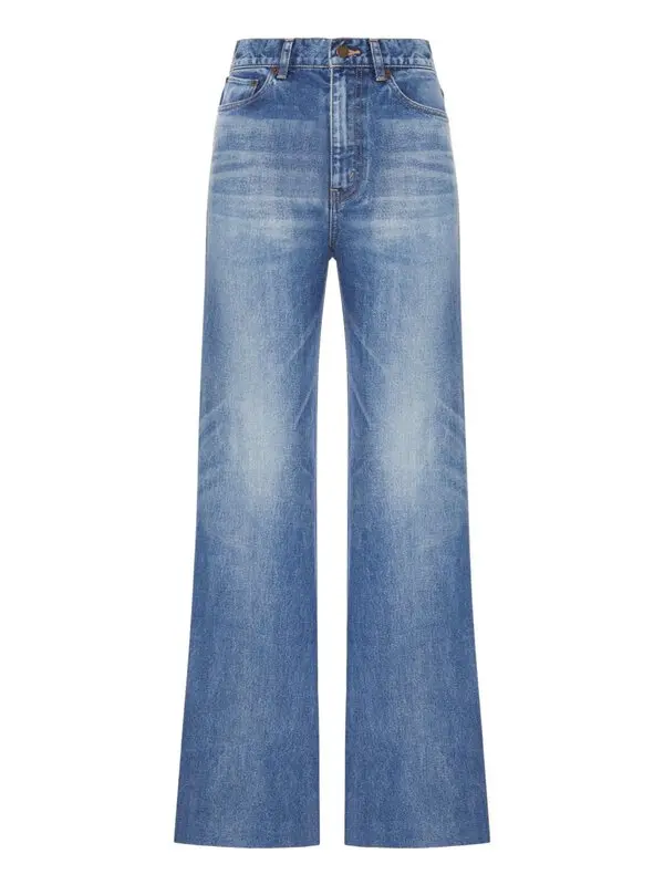 Celine Belt Loop Jeans - Honey Blue Wash