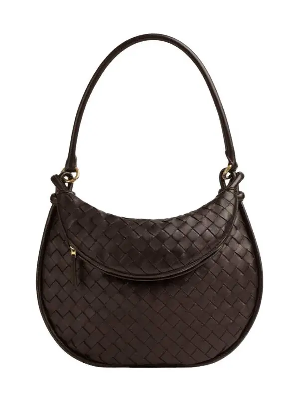Bottega Veneta Medium Intrecciato Shoulder Bag - Brown