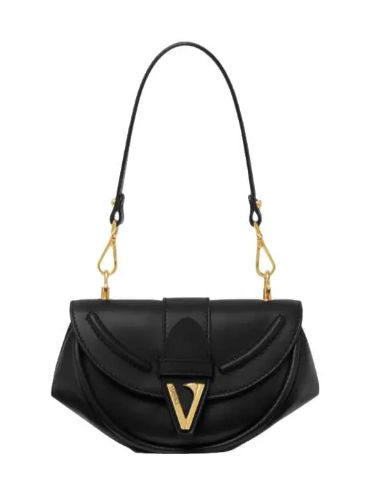 Versace Virtus Small Shoulder Bag - Black