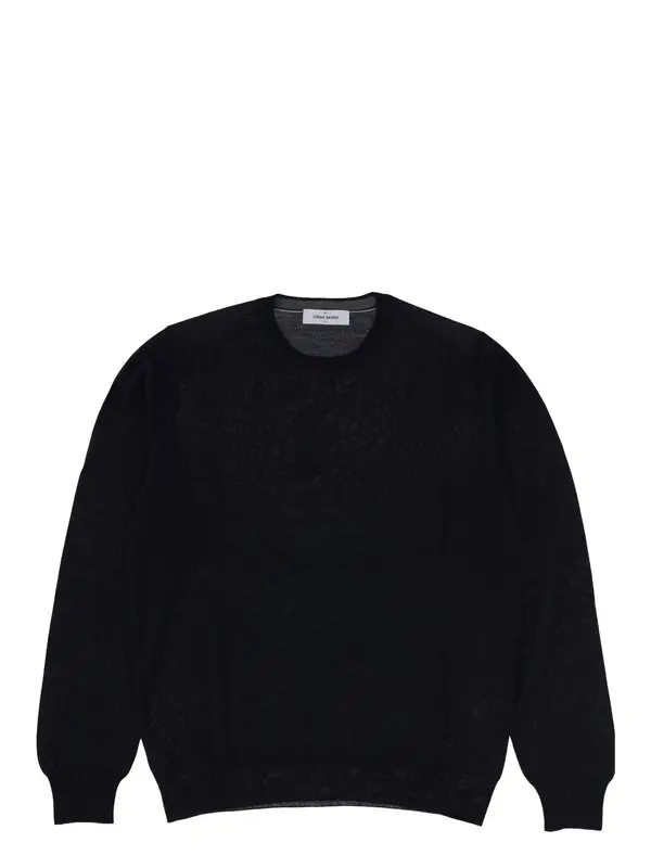 GRAN SASSO Crewneck Long Sleeve Pullover - Blue