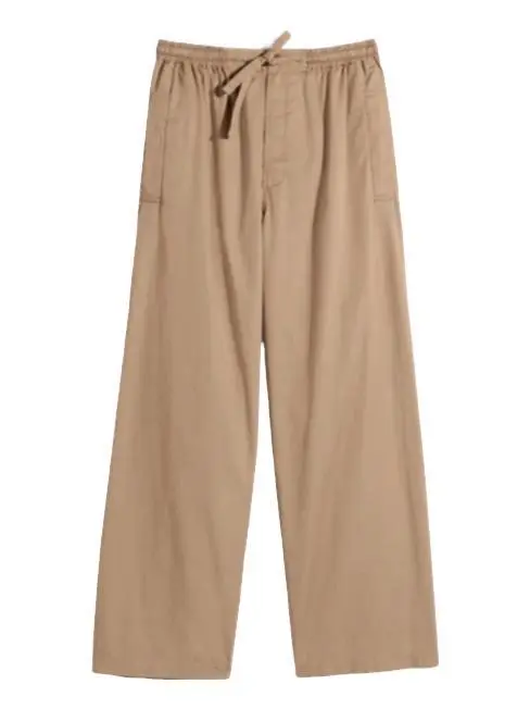 LEMAIRE Relaxed Fit Pyjama Pants With Drawstring - Cappuccino