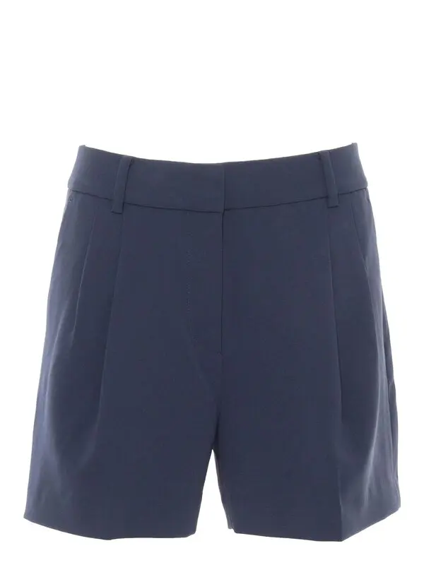 Michael Kors Pleated Crepe Shorts - Black
