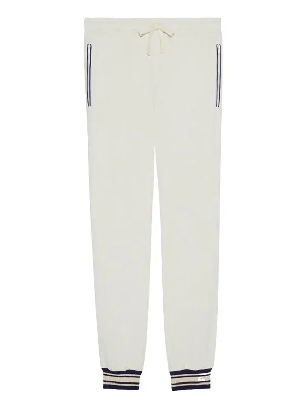 Gucci Logo-patch Cotton Track Pants - White