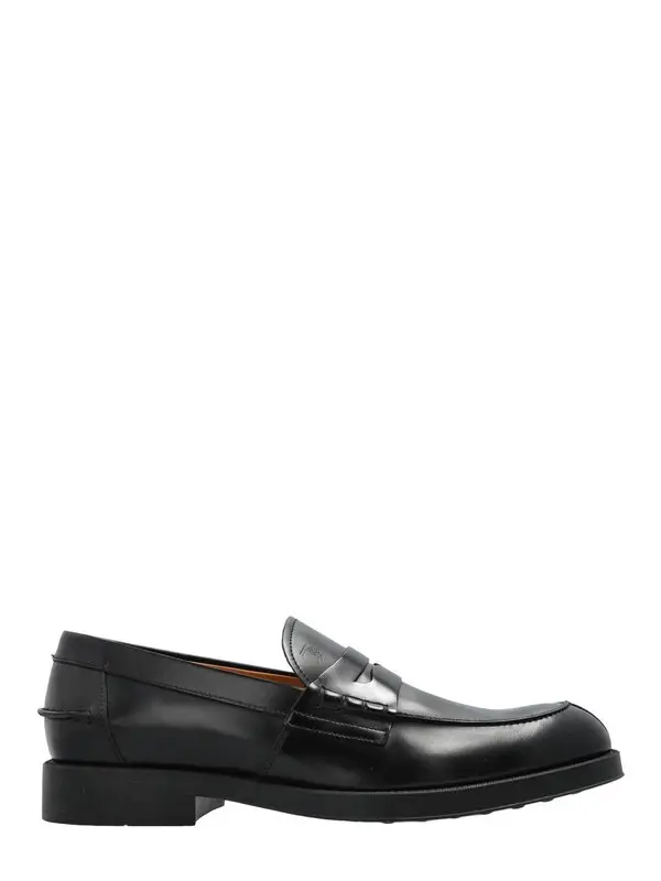 TOD'S Logo Embossed Slip-on Loafers - Black