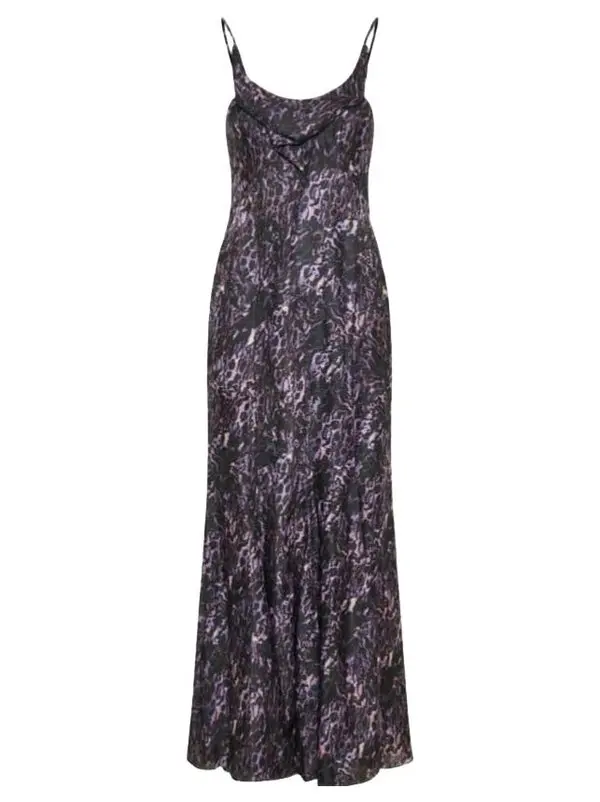 Isabel Marant Étoile Manelia Maxi Dress With Thin Shoulder Straps - Dark Plum