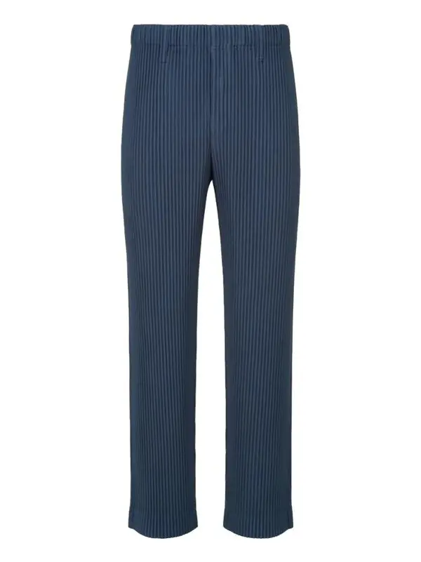 Issey Miyake Homme Plissé Tailored Pleated Trousers - Manarola Boat Navy