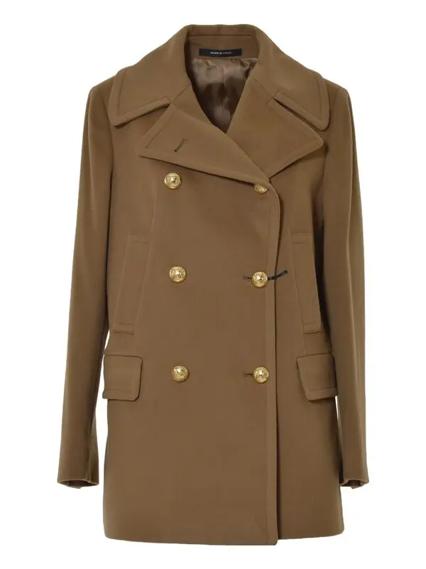 Tagliatore Double-breasted Lapel Collar Coat - Green