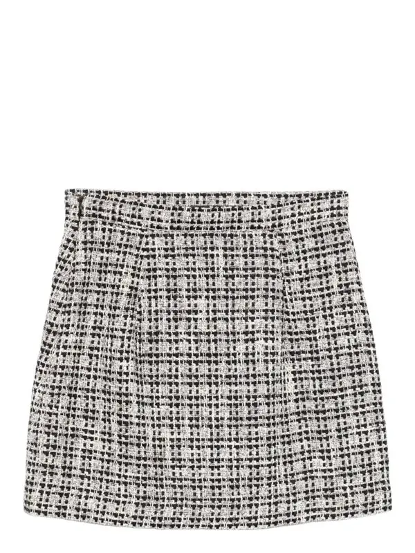 KIMHEKIM Tweed Mini Skirt - Black/white