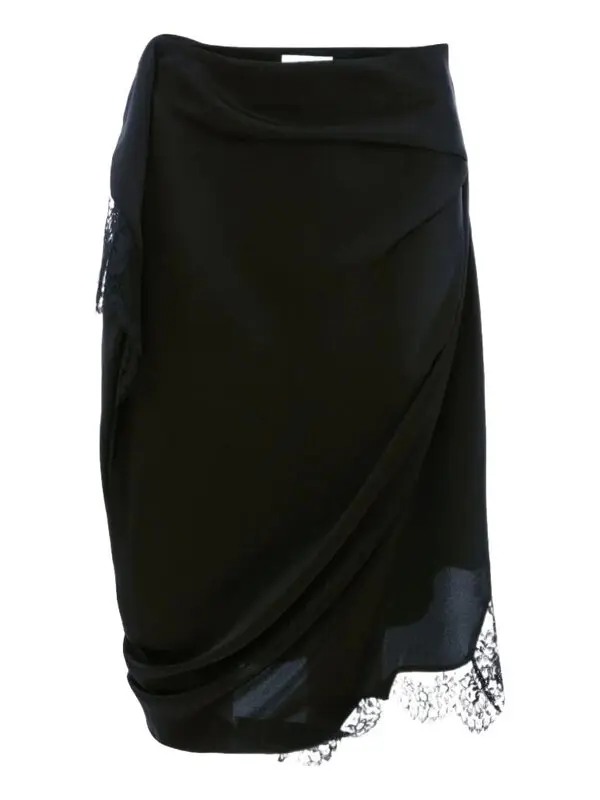 J.W.ANDERSON Asymmetric Lace Trimmed Skirt - No