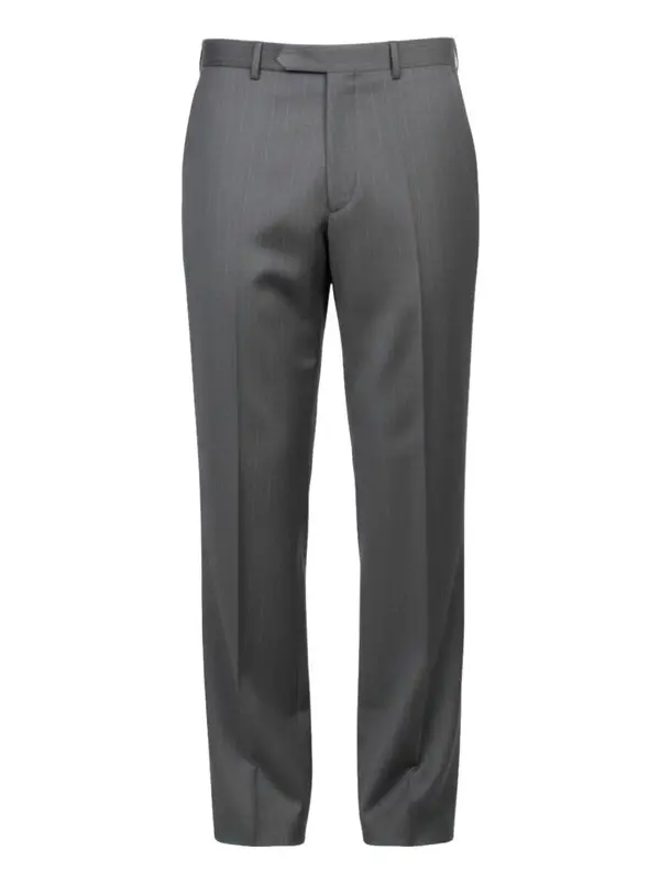 SUNFLOWER Belt Loops Trousers With Pinstripe Detail - Black