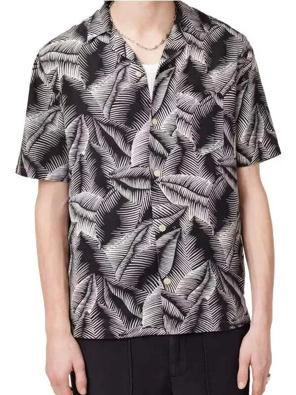 ALLSAINTS Marseille Short-sleeved Shirt - Black