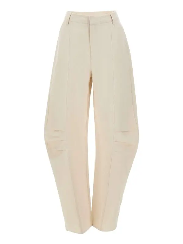 ROTATE BY BIRGER CHRISTENSEN Pleated Cargo Pants - Nude