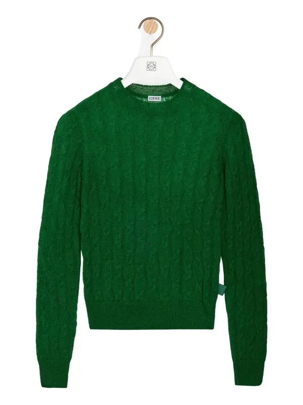 Loewe Mohair And Wool Blend Sweater - Green