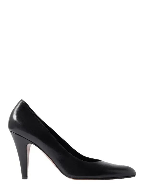 THE ROW Ornella Leather Pumps - Black