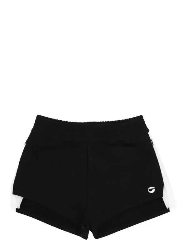 Coperni High-waisted Elastic Waistband Shorts With Side Pockets - Black