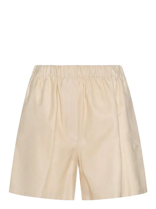 Max Mara Piadena High Waist Shorts - Nude