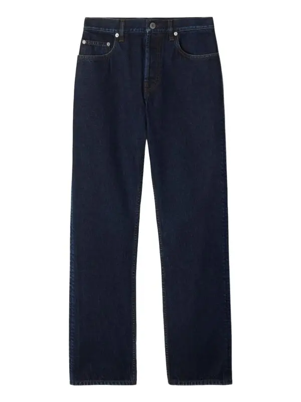 Burberry Logo Patch Straight-leg Jeans - Indigo