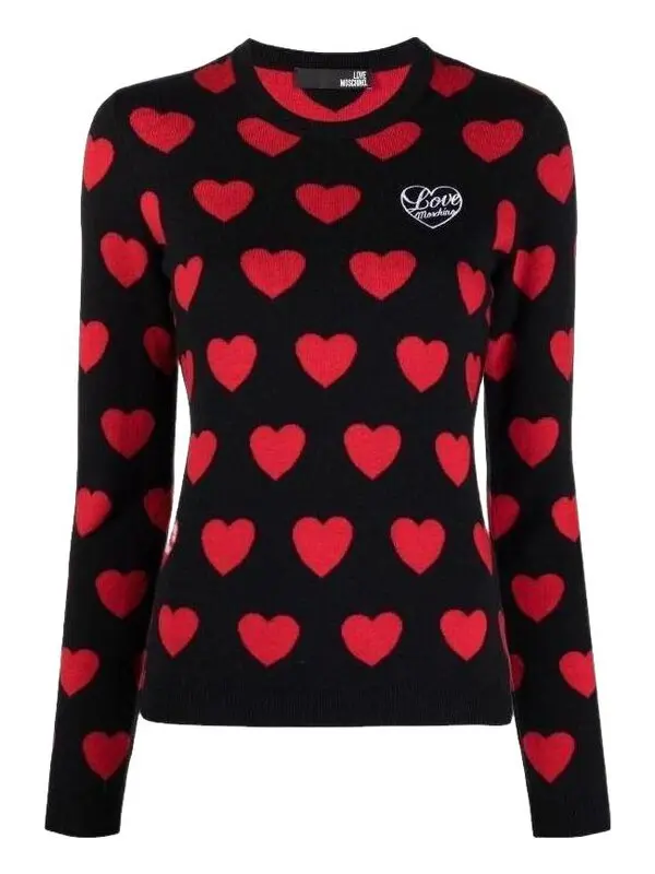 Moschino Inlaid Knitted Pullover - Black