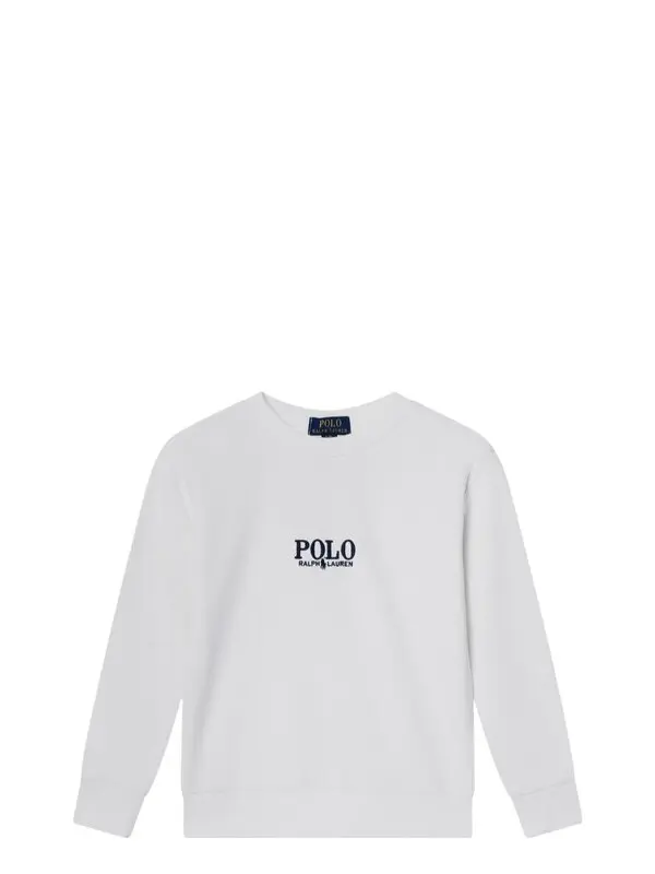 Polo Ralph Lauren Long Sleeve Embroidered Logo Sweatshirt - White